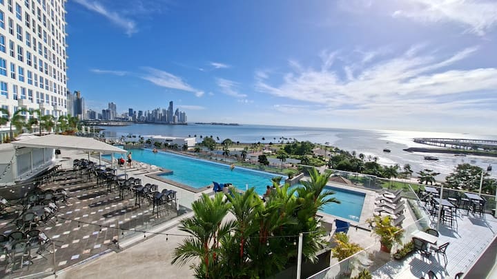 Avenida Balboa | Apto Moderno Con Vista Y Piscina - Panama