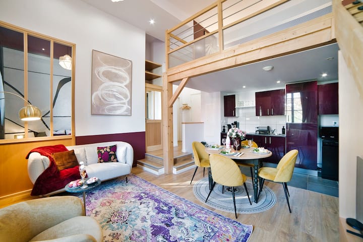 La Suite Pourpre - Duplex - Mulhouse Centre - Miluza