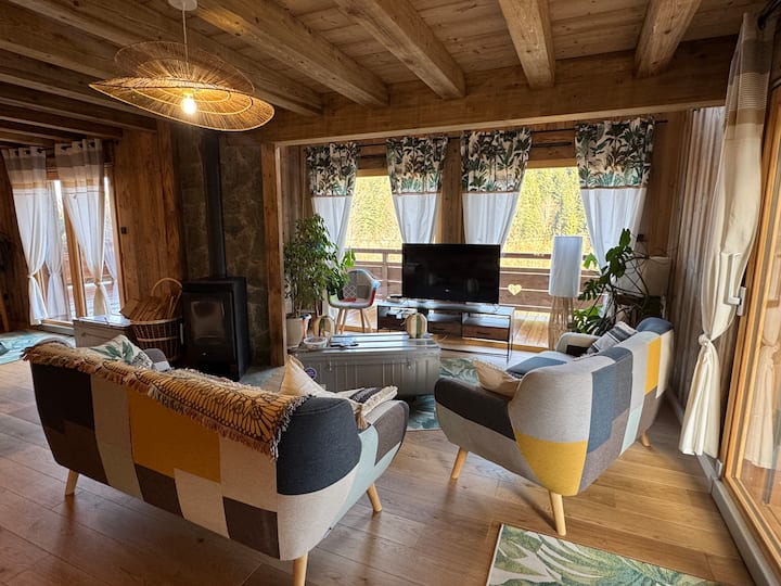 Chalet Familial 5 Chambres, Vue Montagne, Cheminée - Jardin d'Altitude du Haut Chitelet