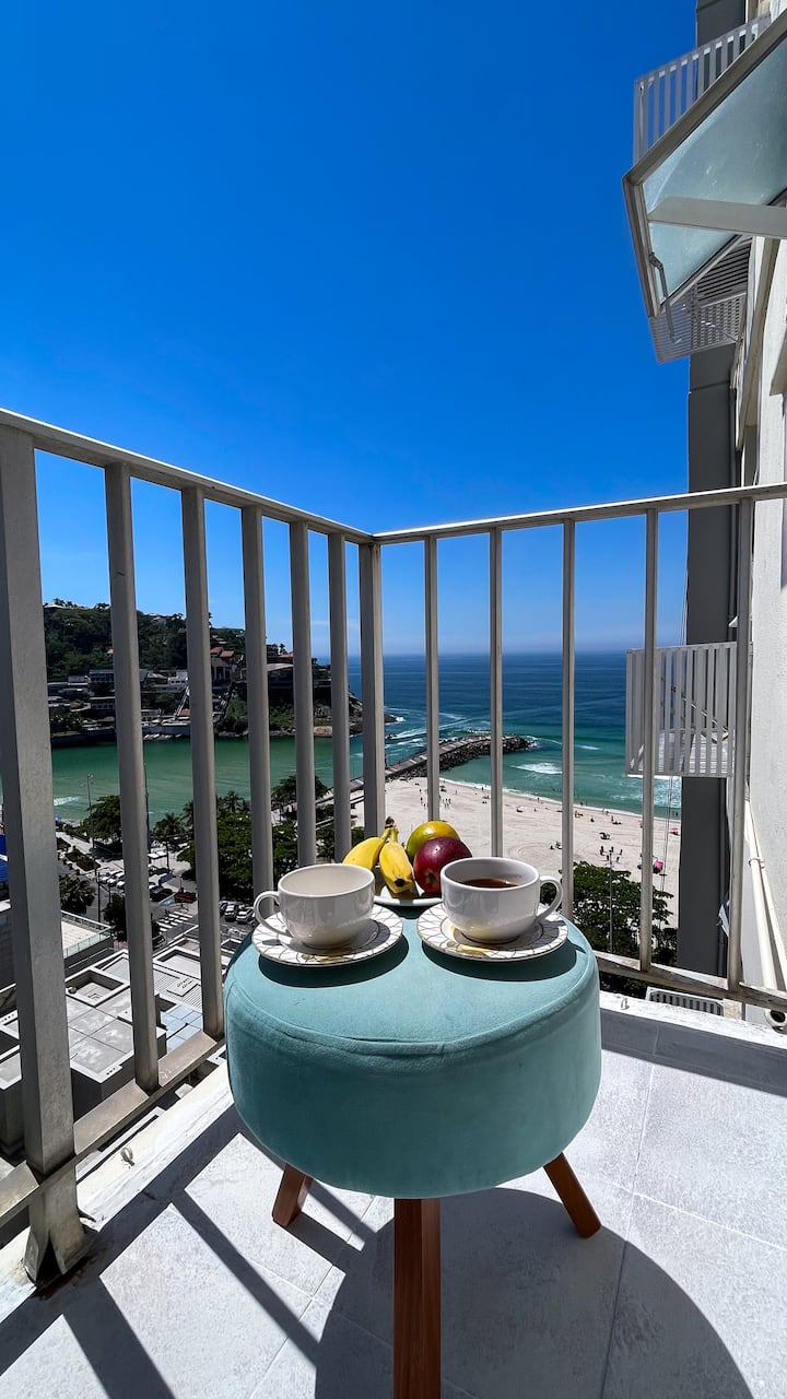 Vista Deslumbrante Do Mar, Flat Frete à Praia - Rio de Janeiro