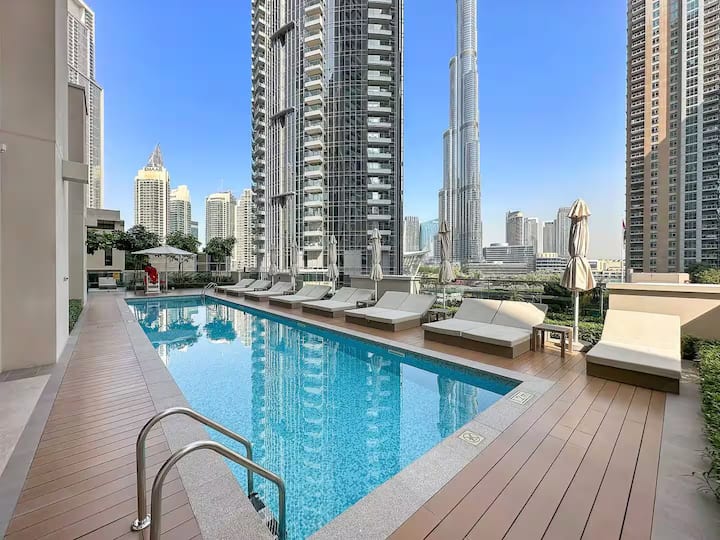 Premium 2br | Burj Khalifa View | Private Terrace - Dubai