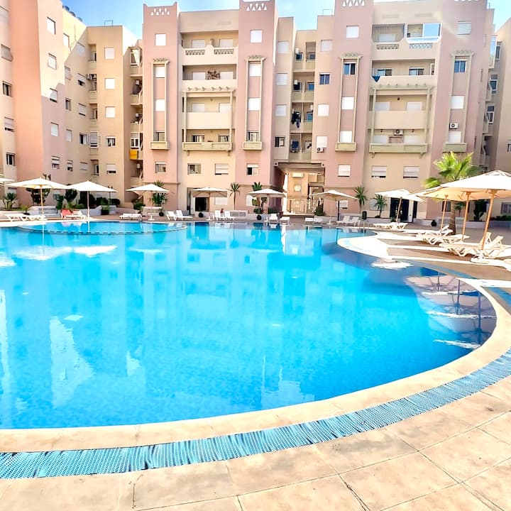 Chic Appartement 2ch, Piscine Et Plage à 5min - Mohammédia