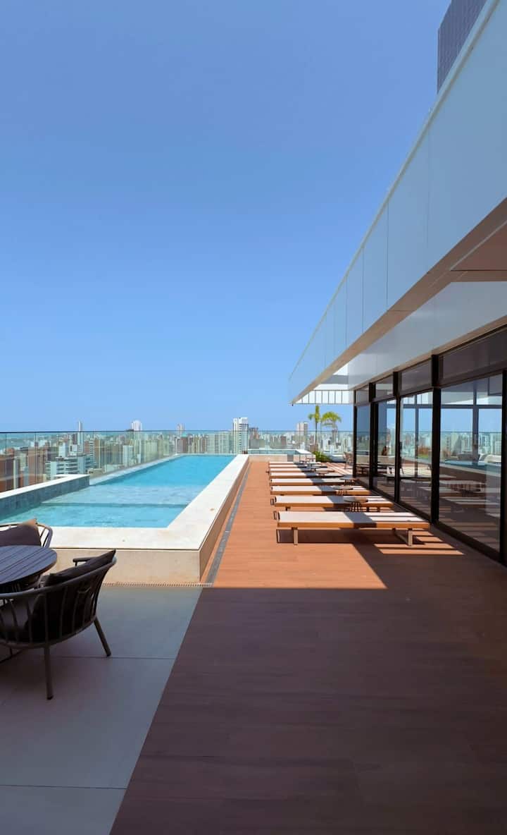 Rooftop Com Piscina Infinita + 5min Da Beira-mar - Fortaleza