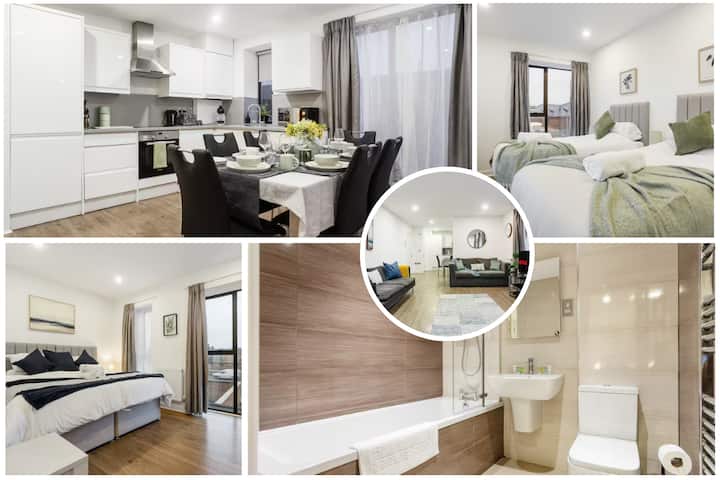 E16 3br Home W/ Parking, Suits Excel & City Trips - Londres