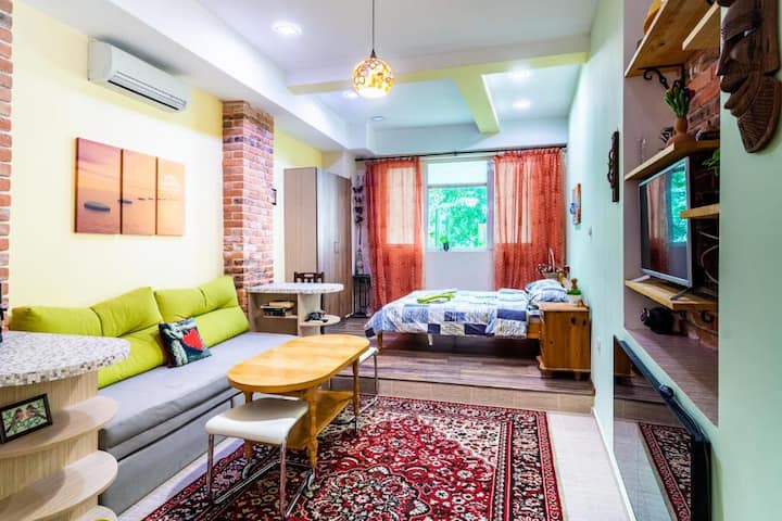 Sofia Central Colorful Studio W Backyard & Netflix - Sofia