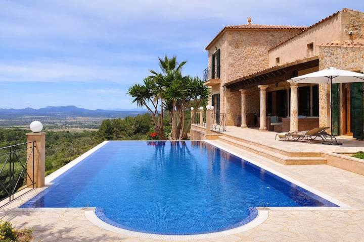 Villa Mallorca With Infinity Pool - Panoramic View - Manacor