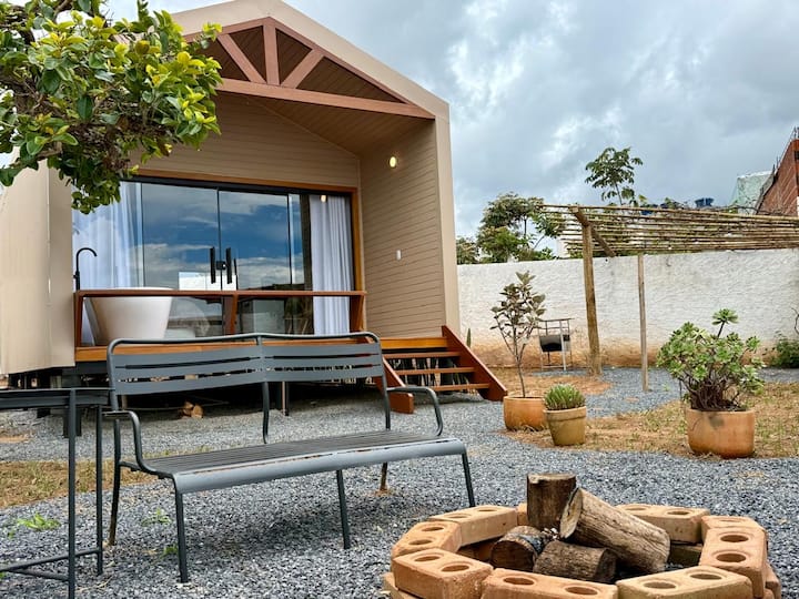 A Cabana Romântica -Jacuzzi -Ar -Fogueira-wifi -Tv - Goiás (estado)