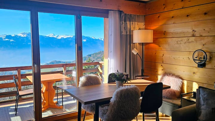 Appartement Cosy Et Chaleureux Avec Vue Imprenable - Leysin