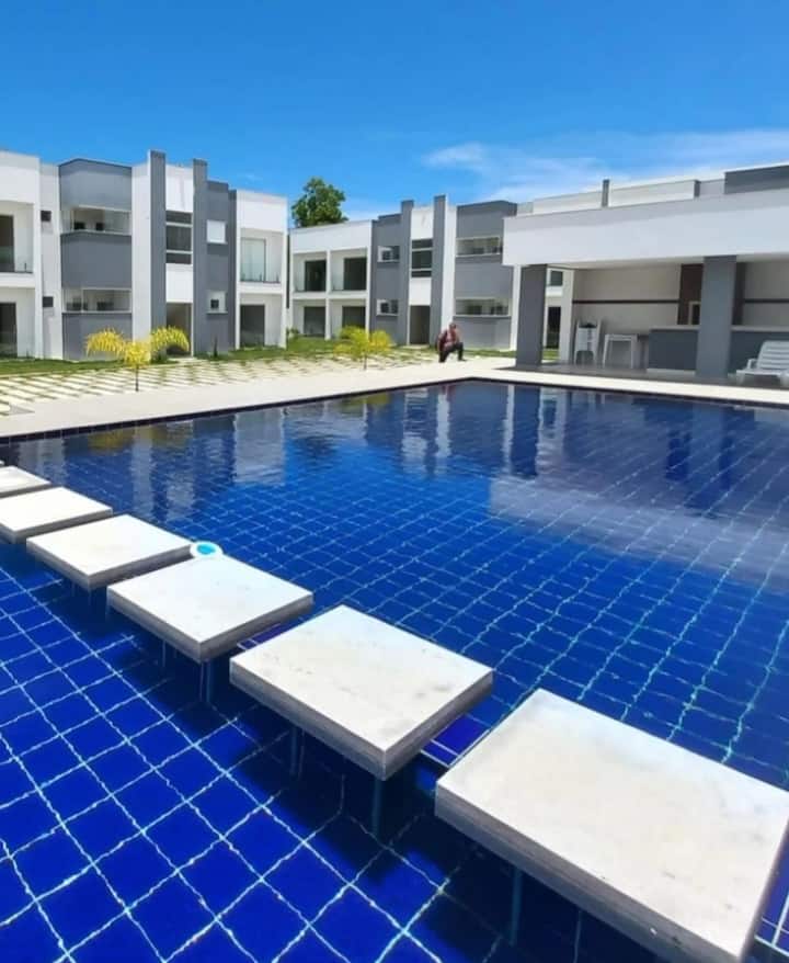 Piscina | Apto Novo | 2 Banheiros | Mutá - Brazil