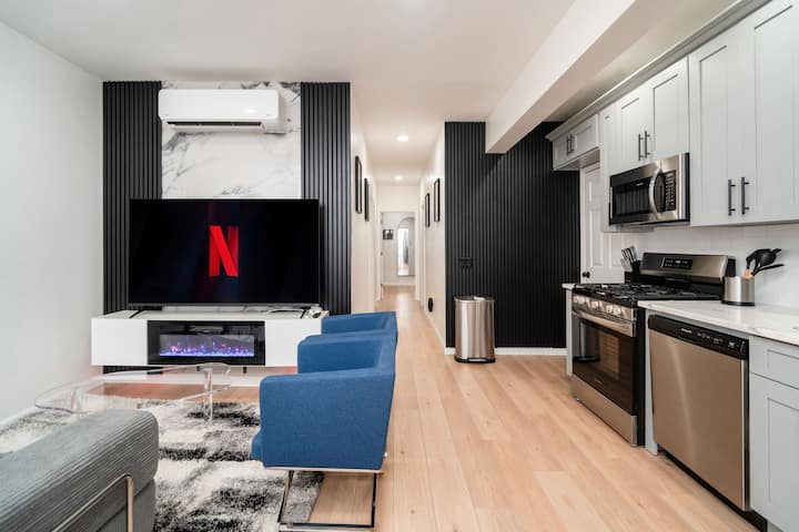 Modern 3br Near Nyc | Parking | Sleeps 8 | Family - New York City