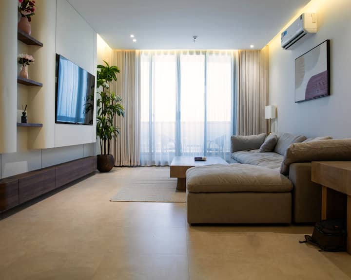 شقة أنيقة بإطلالة Sea View Apt 75 Tv - Dammam