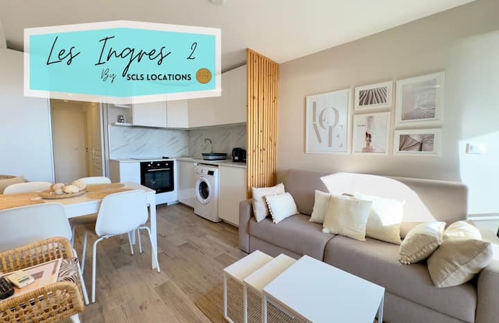 Les Ingres 2 Scls Wi-fi, Air Con, Parking, Pool - Cannes