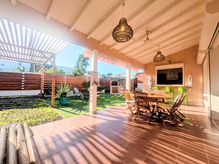 Pépite Créole 3ch, Jardin, Marina & Golf à Pied - Saint-François