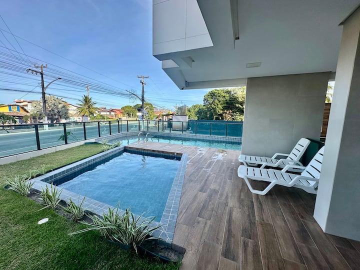 800m Da Beira Mar Do Francês | Moderno | Piscina - Alagoas (estado)