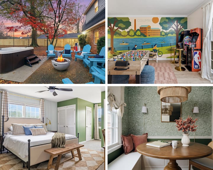 Ambassador Modern Retreat | Hot Tub + Fire Pit - Columbus, GA