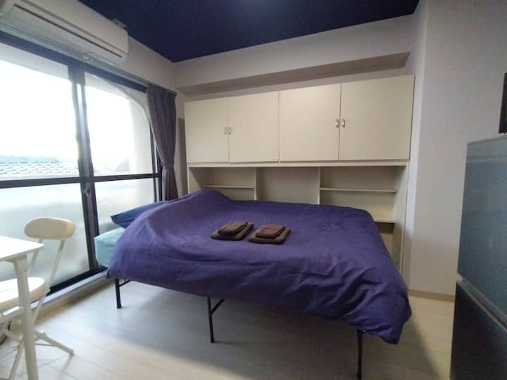 Kyoto U 3min 302 Doublebed Apt - 31+ Days Share - Kyoto