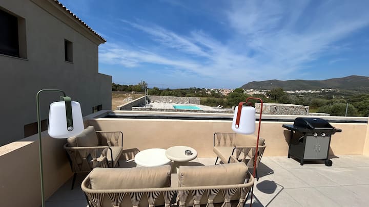 Appartement T3 Avec Très Grande Terrasse Vue Mer - Belgodere