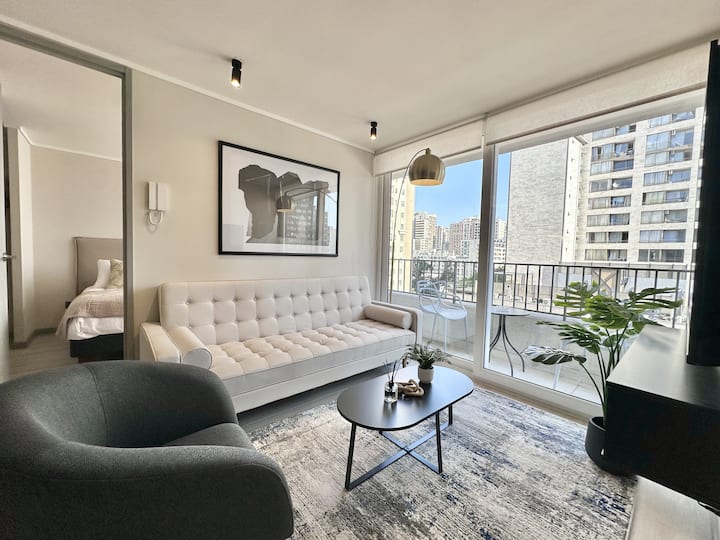 Moderno & Elegante: 2d + Parking + Terraza (5 Pax) - Santiago