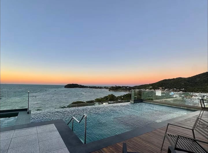 Studio 711, Varanda, Frente Mar, Beto Carrero! - Penha