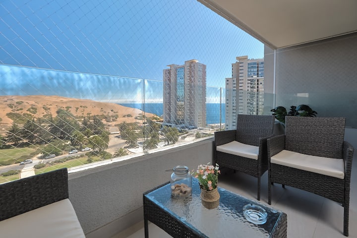 Depto. Con Terraza Con Vista A Dunas Y El Mar - Concón