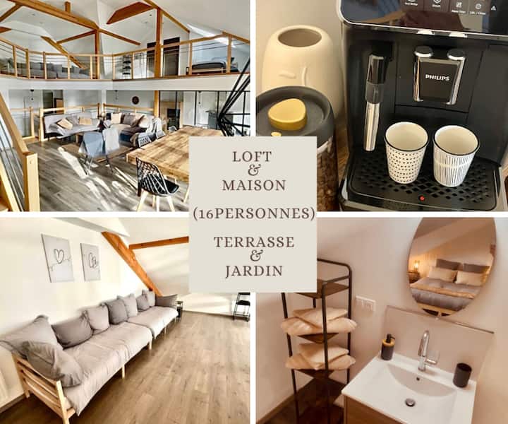 <Loft & Maison>
Terrasse Et Jardin 
Sauna Mi-mars! - Sarrebourg