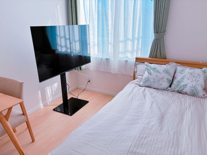 岡山駅アクセス良好|静かで清潔な二人専用|1dk|1セミダブルベッド| - Okayama