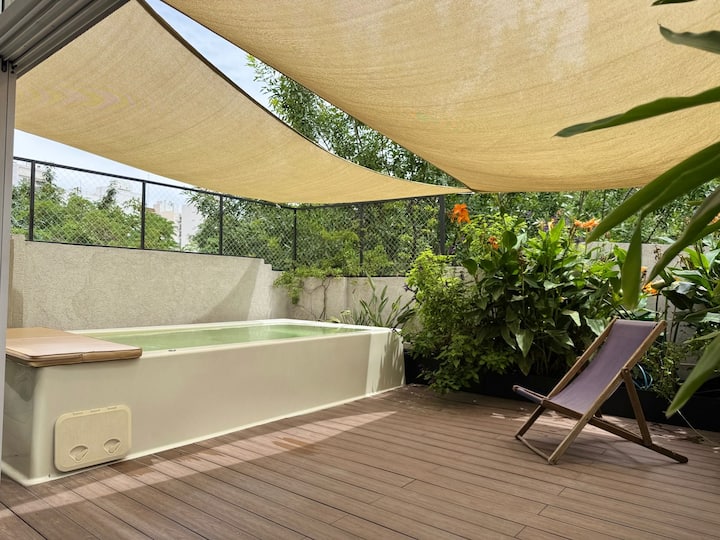 Pileta, Parrilla Y Terraza En Parque Centenario - Buenos Aires