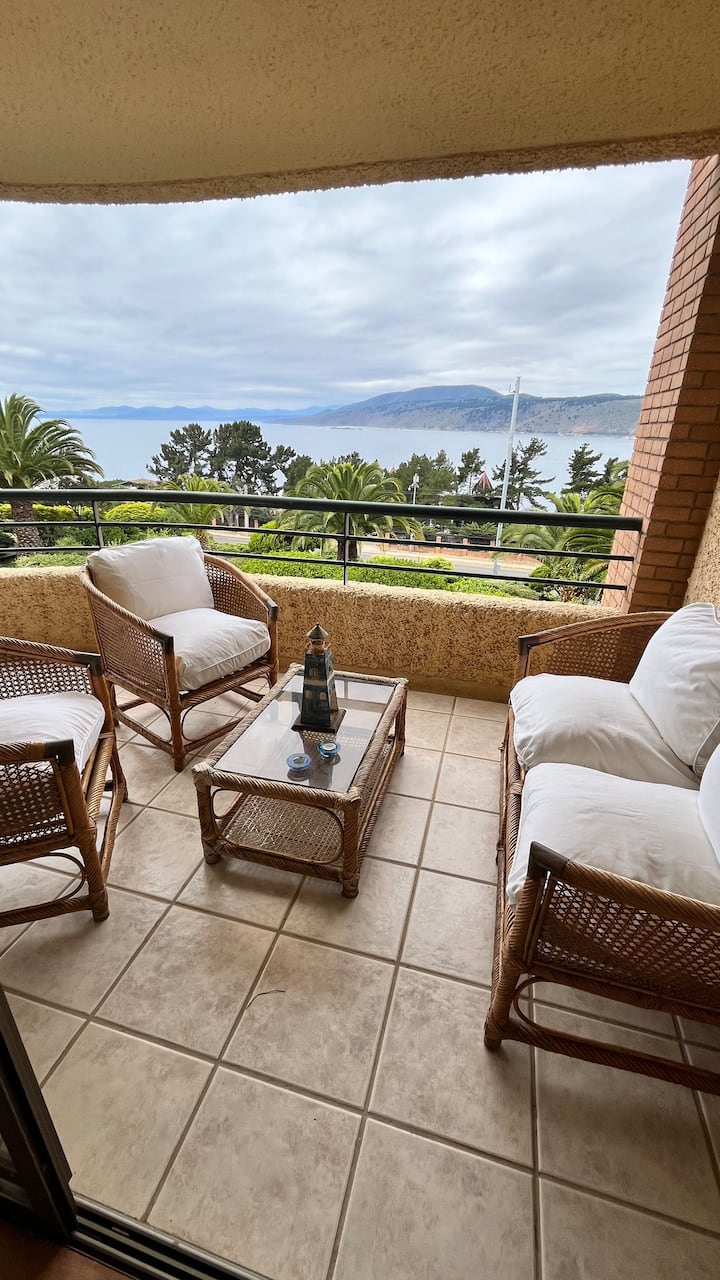 Departamento Con Preciosa Vista Panorámica Al Mar - Papudo