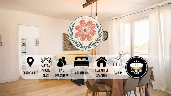 Le May Flower - 3 Chambres - Proche Centre-ville - Troyes