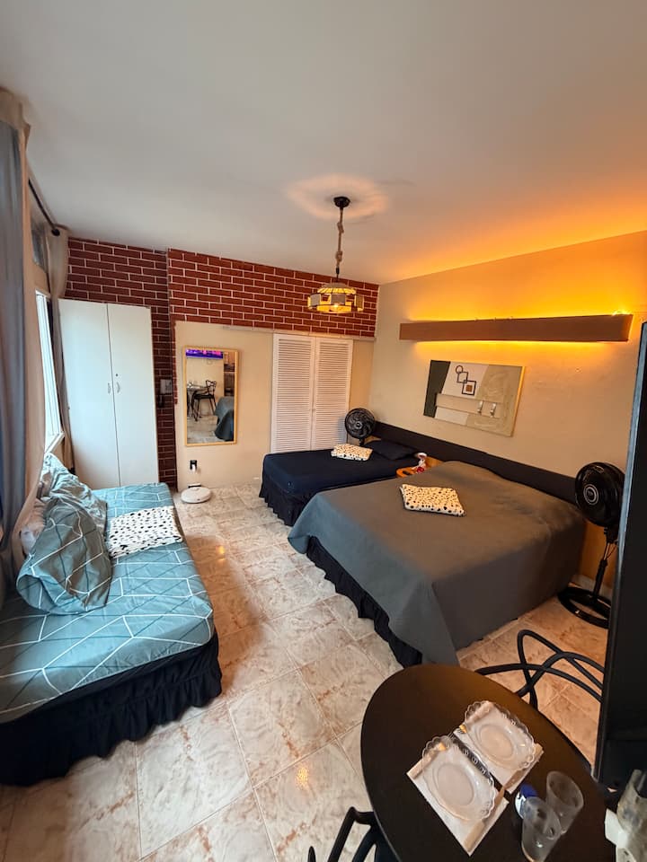 Apartamento Frente A Praia! Aconchegante Vista Mar - São Vicente