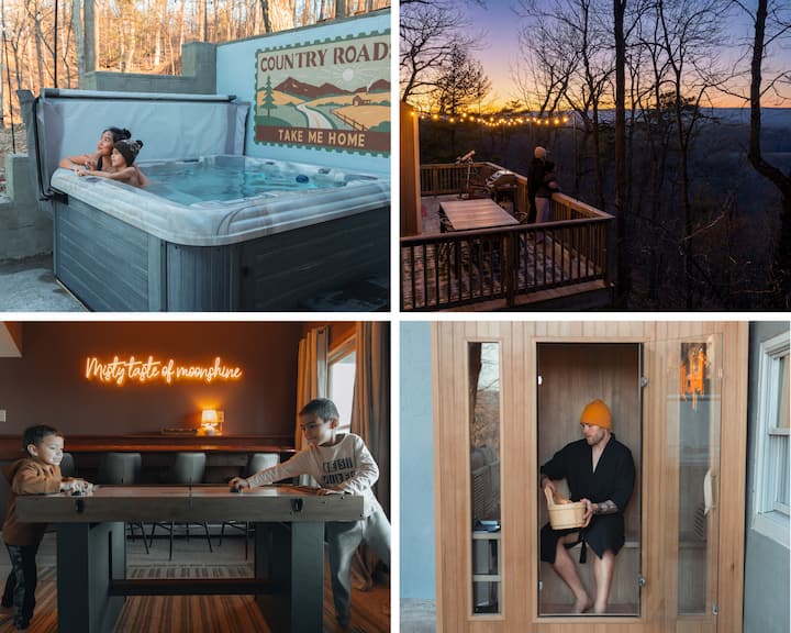 Country Road Cottage | Epic Views+hot Tub+sauna - Berkeley Springs, WV