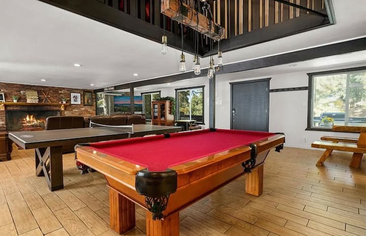 New! Billiards+spa+pingpong+near Slopes, Petsok - Big Bear Lake, CA