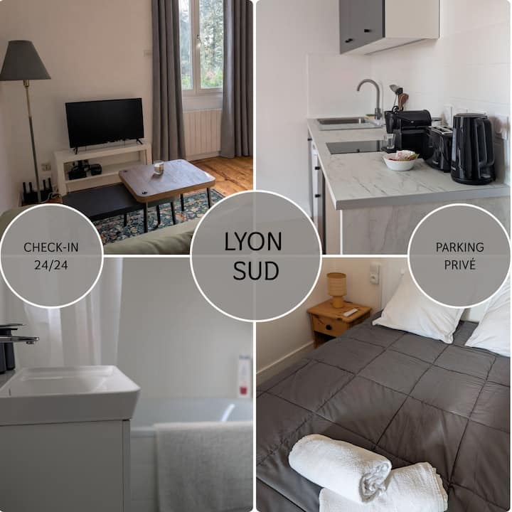 Studio + Coin Nuit Lyon Sud - Parking Privé - ibis budget Lyon Sud St Genis Laval