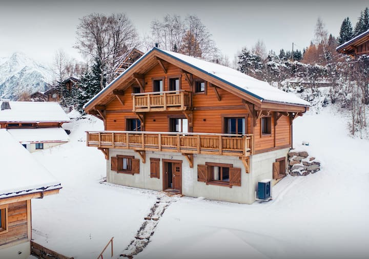 Chalet Lumineux Avec Sauna Et Bain Nordique - Combloux