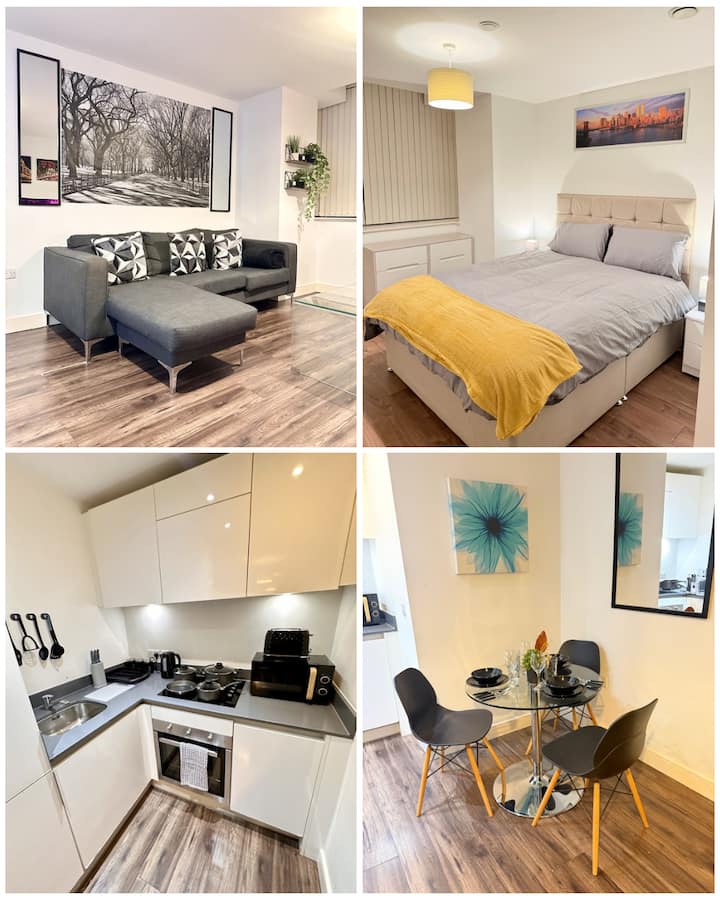 Polished Broad St. Escape | Free Parking | Sleep 4 - Birmingham