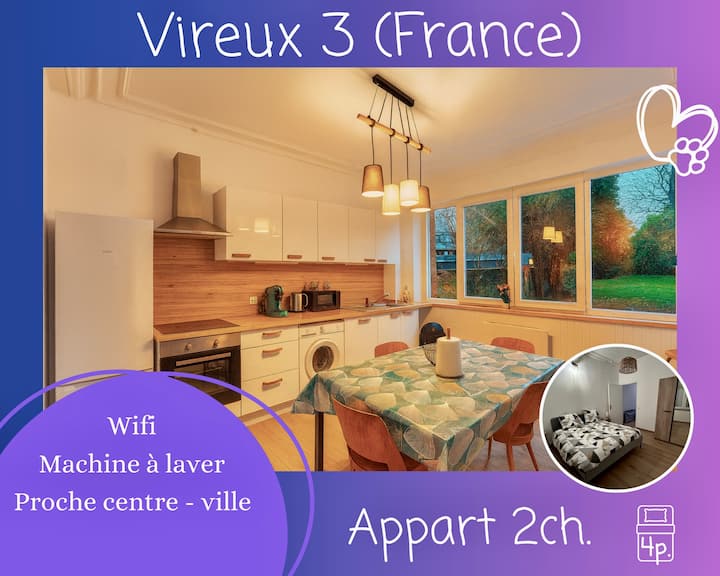 Vireux 3, Appart. 2 Ch., Jardin, Cosy Et Rénové - Philippeville