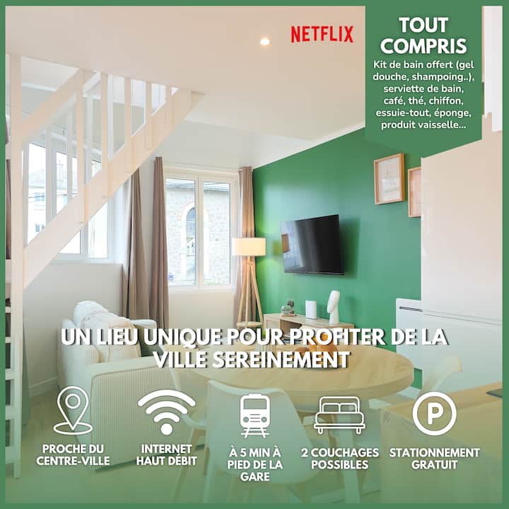 Le Matisse • Proche Centre, 5 Min Gare & Unique - Ploufragan