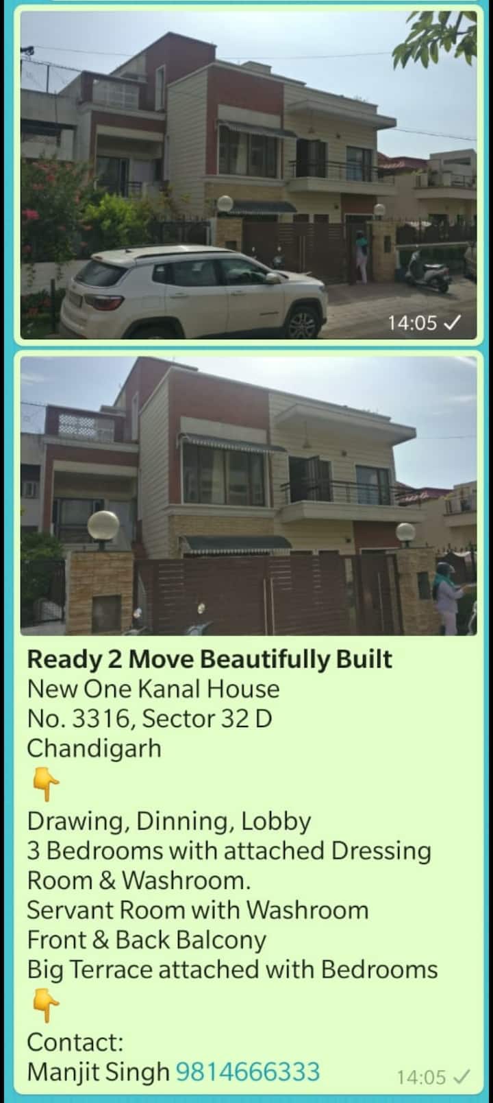 Beautifully Furnished One Kanal F F With Parking - Chandigarh
