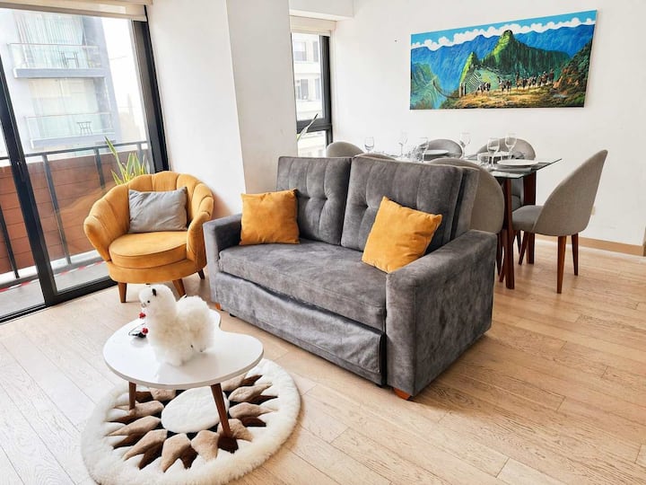 Comfortable 2br Apt + Parking Heart Of Miraflores - Lima