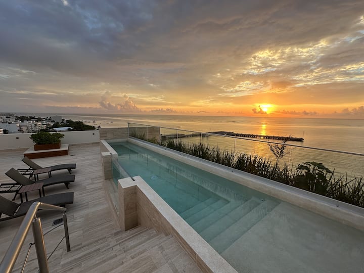 Departamento Beachfront Con Vista Espectacular - Puerto Morelos