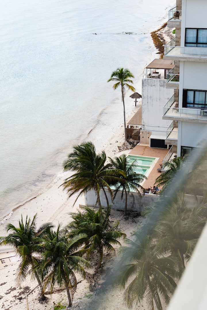 Depa Beachfront Con Vista Panorámica Al Mar - Puerto Morelos