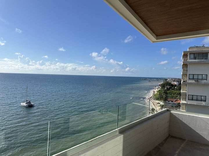 Depa Beachfront Con Vista Panorámica Al Mar - Puerto Morelos