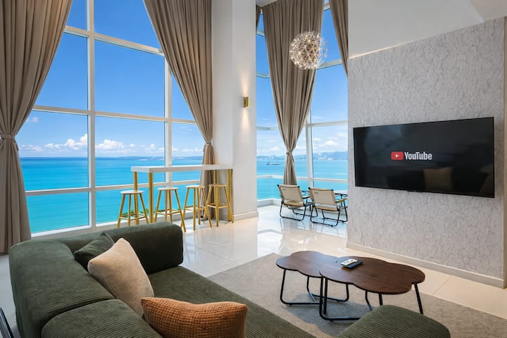 【90° Seaview】wi Sunrise Loft@town Wifi-kitchen 13a - George Town