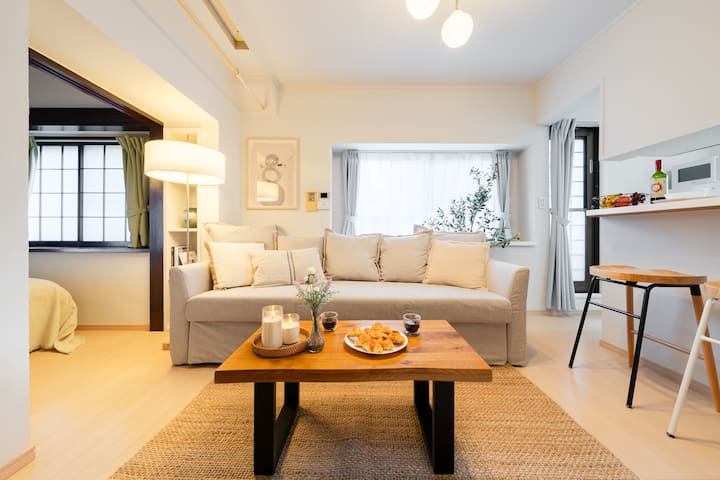 【東向島駅徒歩5分】浅草10分/スカイツリーまで電車で2駅/和モダンな寝室 - Tokio