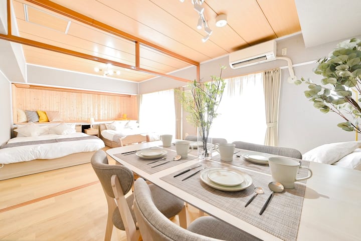 駅まで2分/名古屋駅まで6分/築古改装/北欧モダン45㎡/ファミリー歓迎 - Nagoya