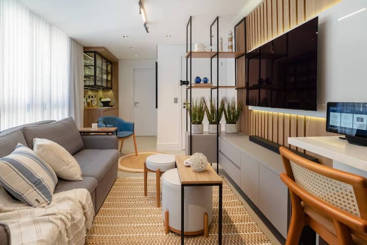 Apartamento Finamente Mobiliado Nas Quatro Praças - Torres