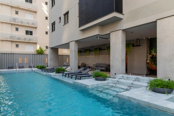 Flat Com Café Da Manhã A 2 Minutos Do Mar. - Brasil