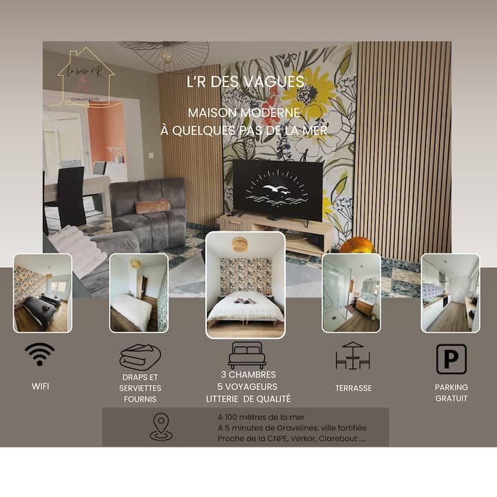 À 150m De La Mer-maison 3 Ch–5 Pers-l'r Des Vagues - Gravelines