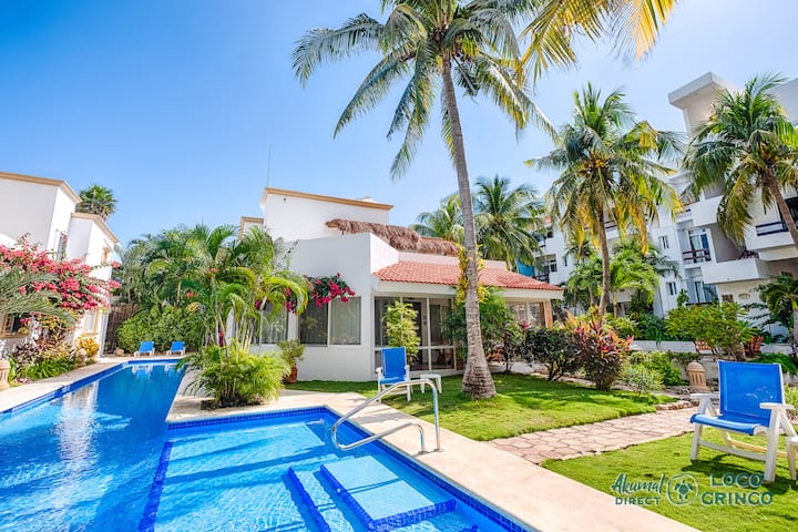 Garden/poolside Villa Steps From The Beach - Akumal