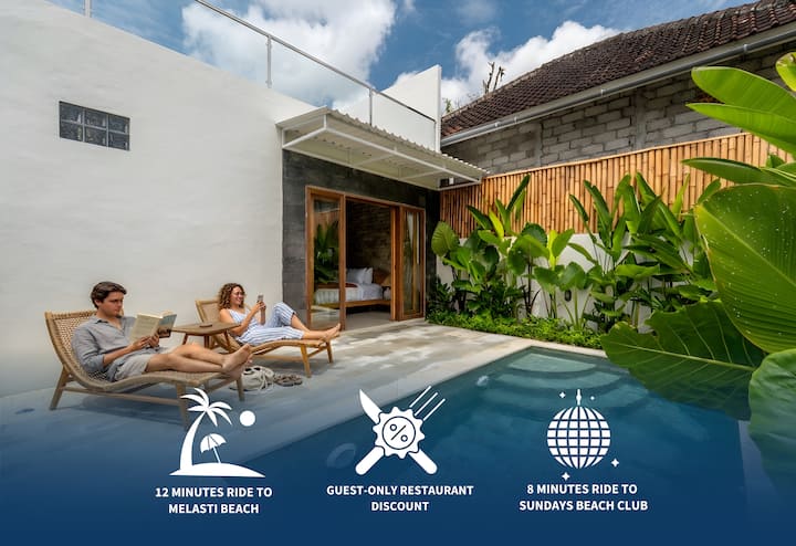 Private Pool Hideaway With Boho Charm In Ungasan - Jimbaran